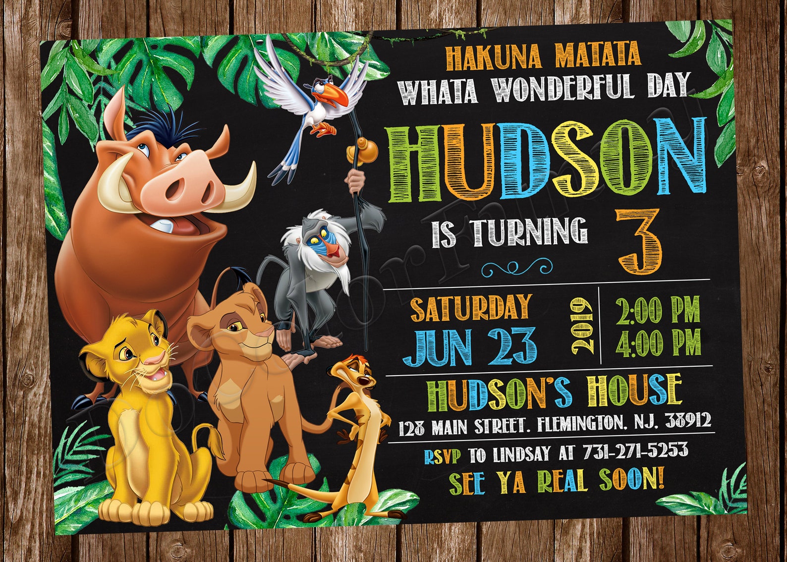 Lion King Invitation Lion King Birthday Party Invitation Lion King ...