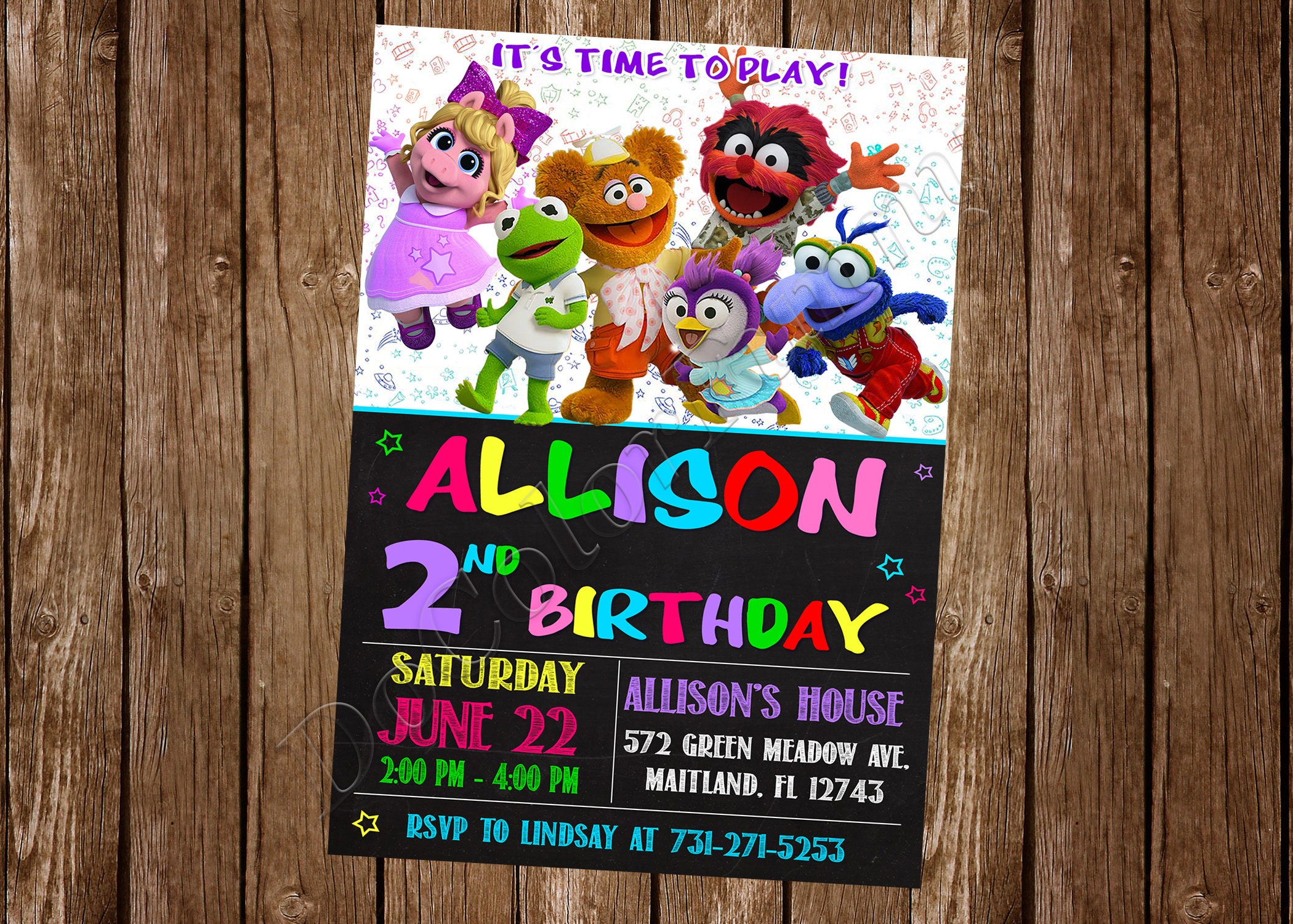 Muppet Babies Invitation Muppet Babies Birthday Party | Etsy