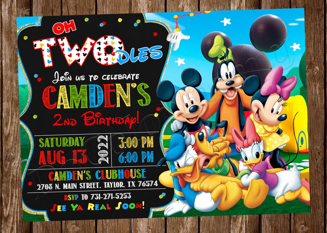 Mickey Mouse Clubhouse Invitation Mickey Mouse Invitation Mickey Mouse ...