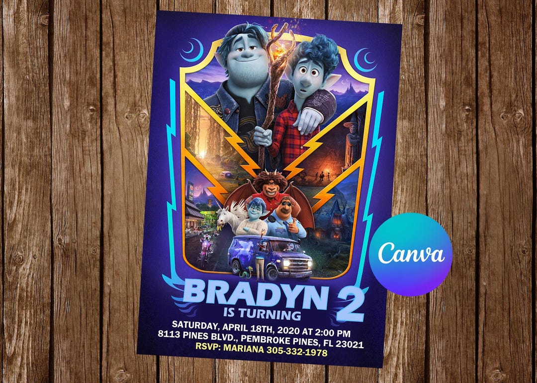 Onward Invitation Birthday Party Onward Birthday Invitation Onward ...
