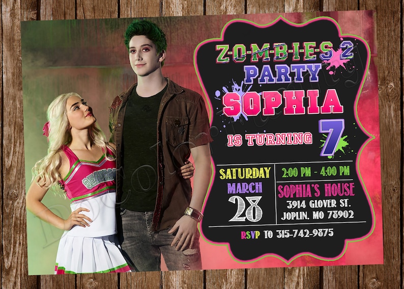 Zombies 2 Invitation Zombies Invitation Zombie Invitation | Etsy