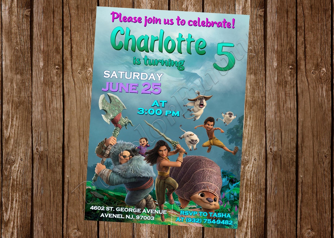 Raya and the Last Dragon Invitation Raya Invitation Raya Birthday Party ...