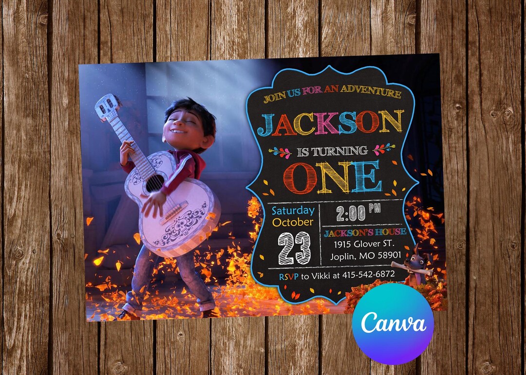 Coco Invitation Birthday Party Coco Birthday Invitation Fiesta Invitation Coco Editable ...