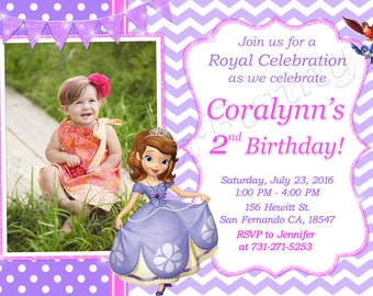 Sofia the First Invitation Sofia Invitation Princess Sofia the | Etsy