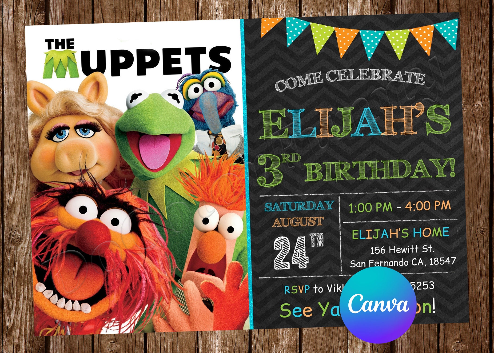 Muppet Babies Invitation Birthday Party Muppet Babies Birthday ...