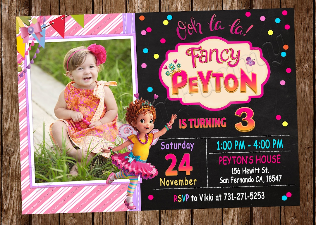 Fancy Nancy Invitation Fancy Nancy Birthday Party Invitation Fancy ...