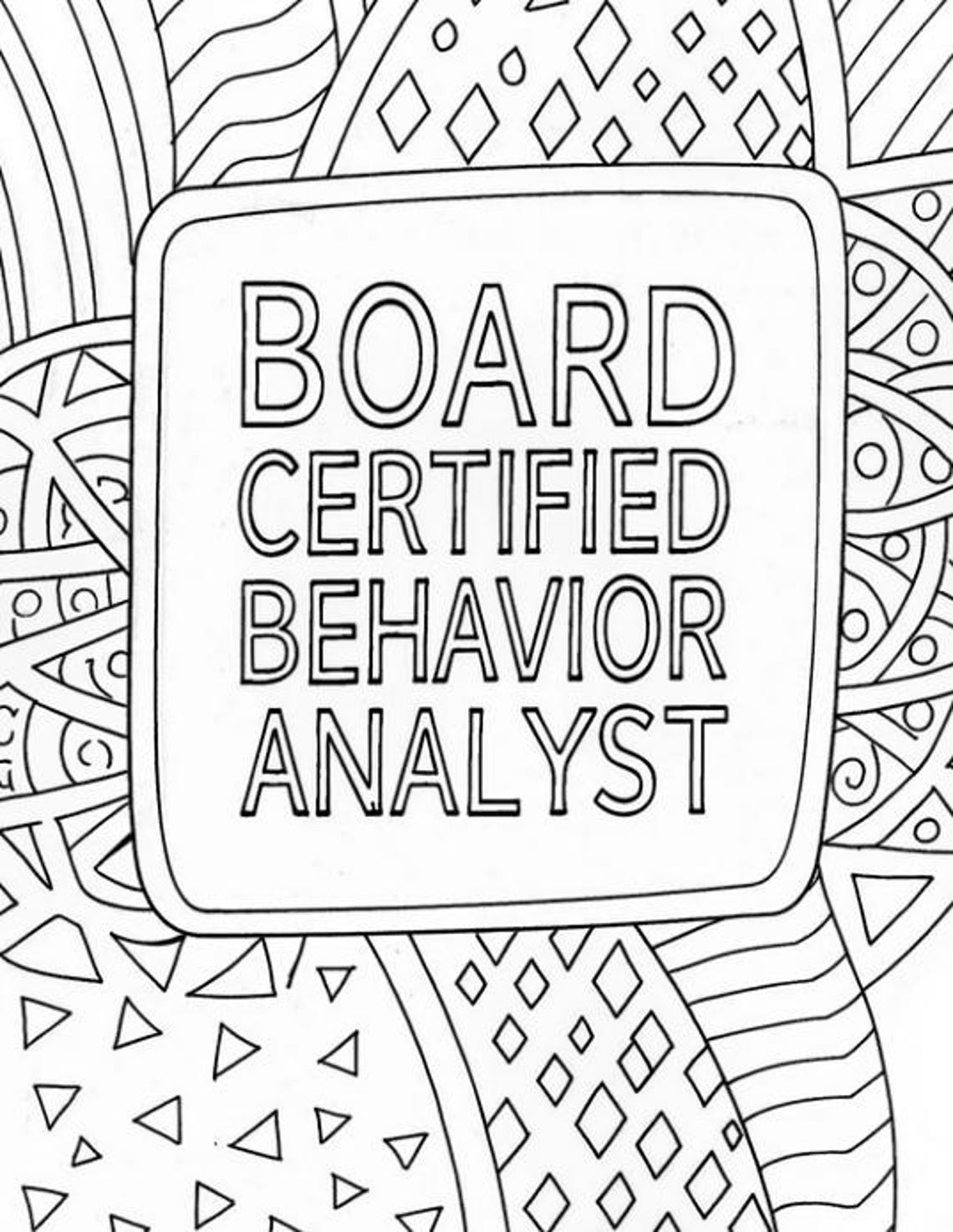 ABA Coloring Book, Coloring Pages for Adults, Neurodiversity Affirming ...