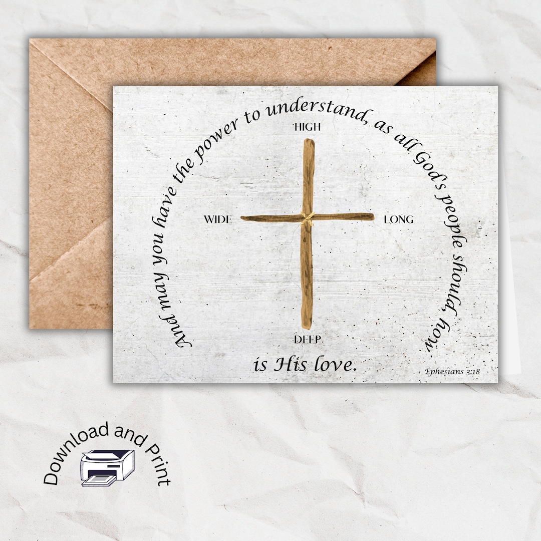 Scripture Printable Card, Bible Verse Card, Christian Greeting Card ...