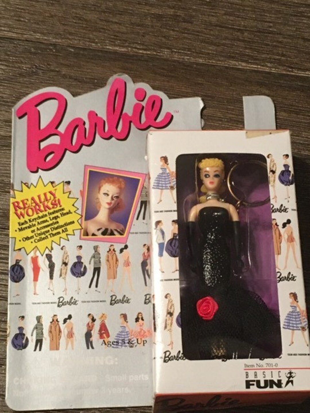 NIB Basic Fun Mattel Barbie Keychain Solo in the Spotlight 1960 701-0 ...