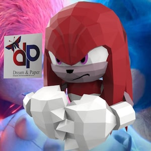 Knuckles:Papercraft , PDF Template, DIY 3d Model, FanArt, Paper ...