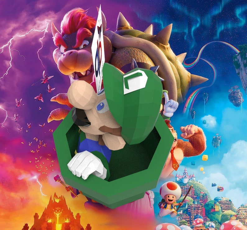 Luigi Papercraft , PDF Template, DIY 3d Model, Fanart, Paper Sculpture ...