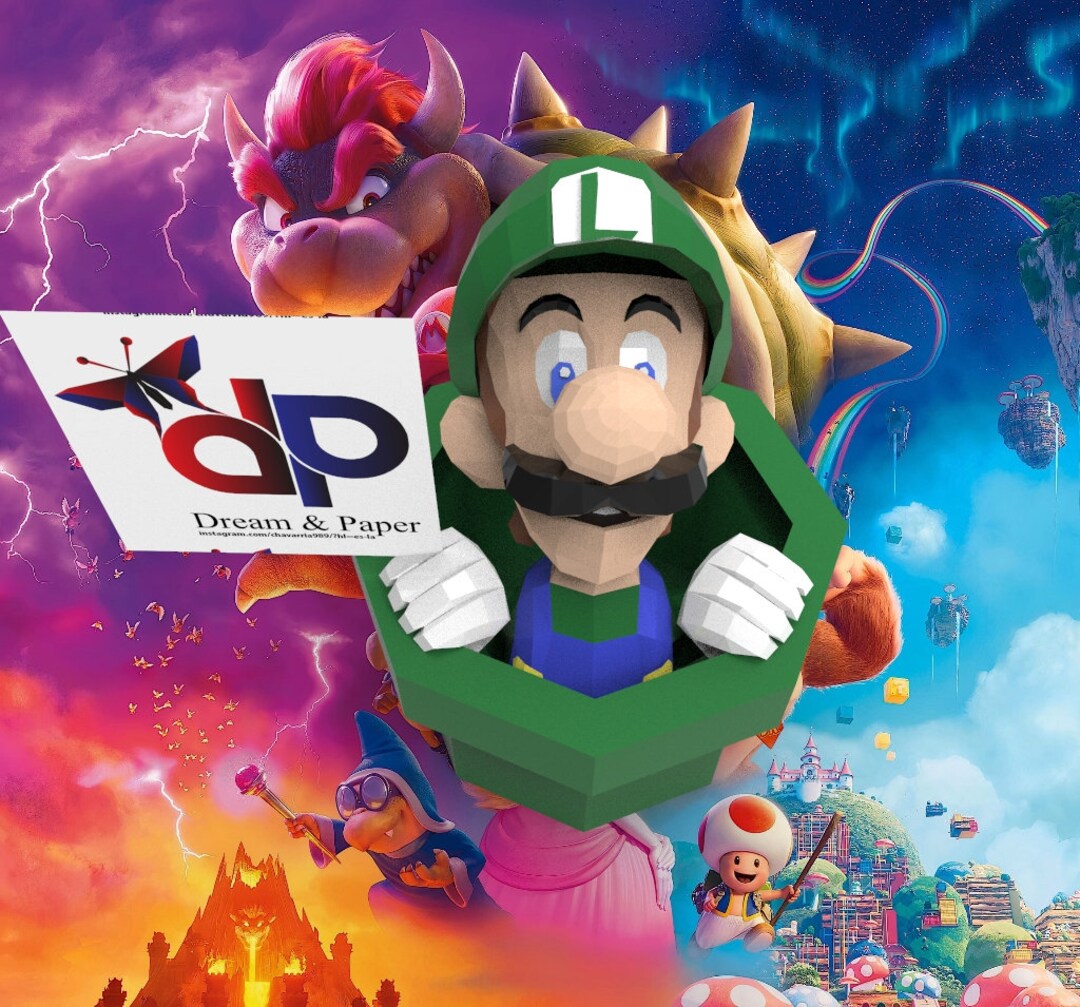 Luigi Papercraft , PDF Template, DIY 3d Model, Fanart, Paper Sculpture ...