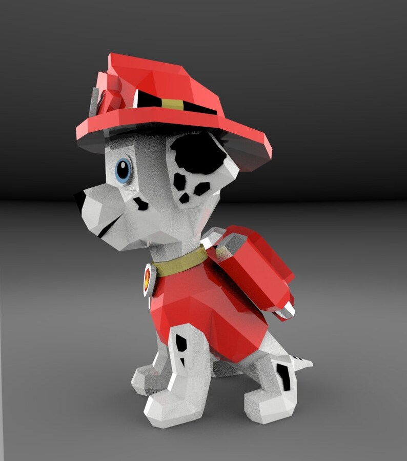 Marshall :papercraft PDF Template DIY 3d Model Fanart - Etsy