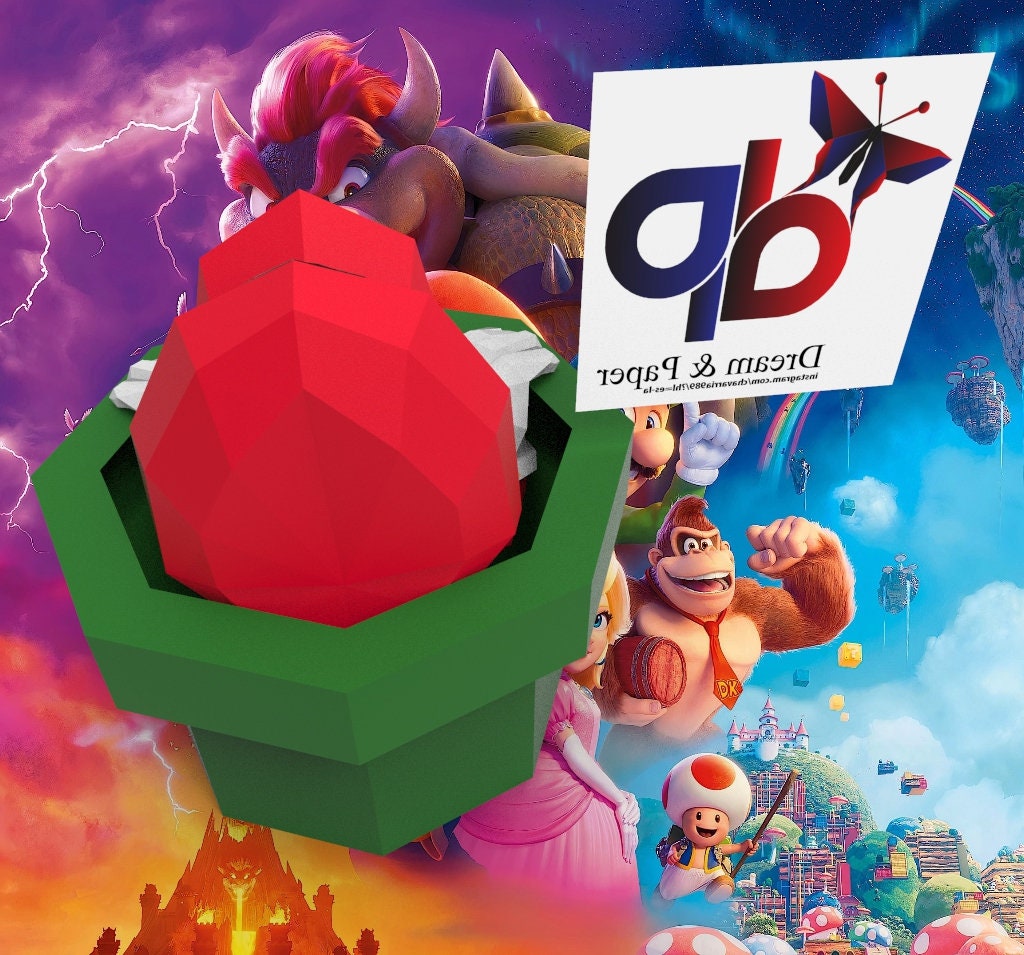 Mario Bros Papercraft , PDF Template, DIY 3d Model, FanArt, Paper ...