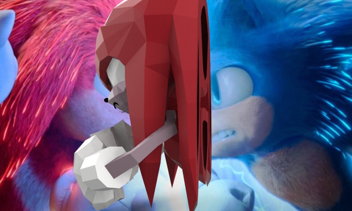 Knuckles:papercraft , PDF Template, DIY 3d Model, Fanart, Paper ...