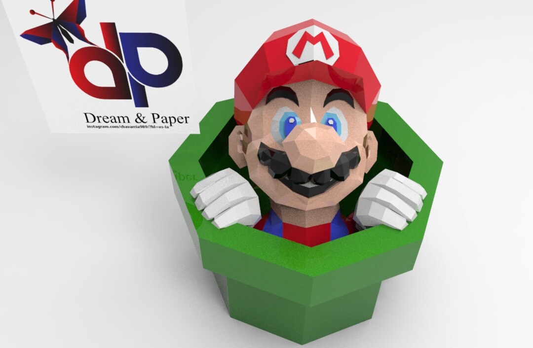 Mario Bros Papercraft PDF Template DIY 3d Model FanArt - Etsy España