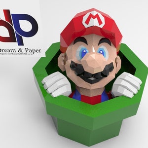 Mario Bros Papercraft PDF Template DIY 3d Model Fanart - Etsy