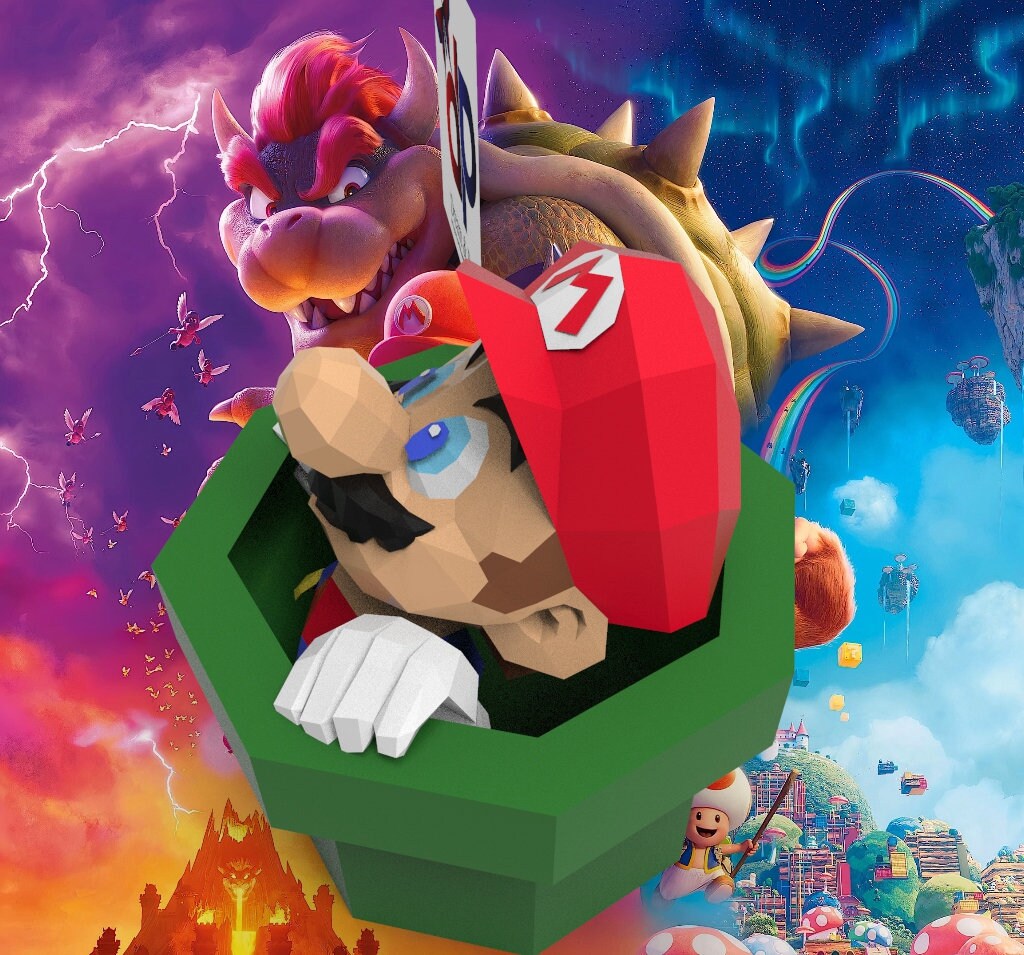 Mario Bros Papercraft , PDF Template, DIY 3d Model, FanArt, Paper ...