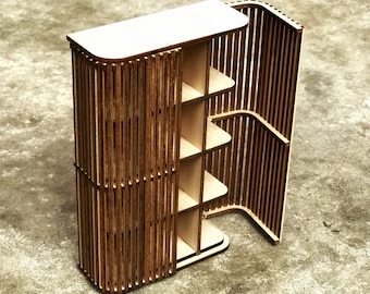 1:6 Scale Shaker Kitchen With Countertop Cabinets DIY Kit Dollhouse ...