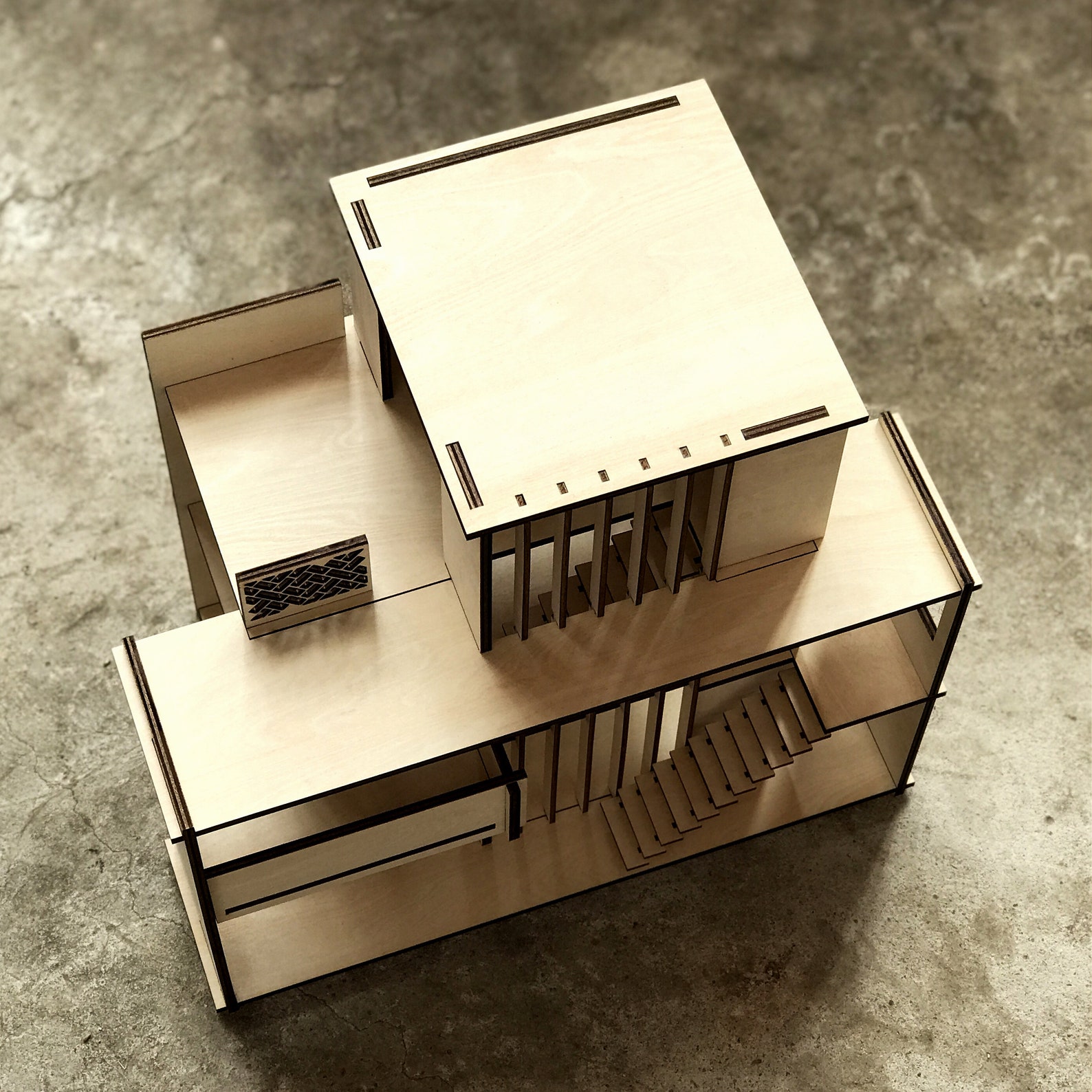 1:12 Miniature Double Layer House Wooden Dollhouse Diy Kit - Etsy