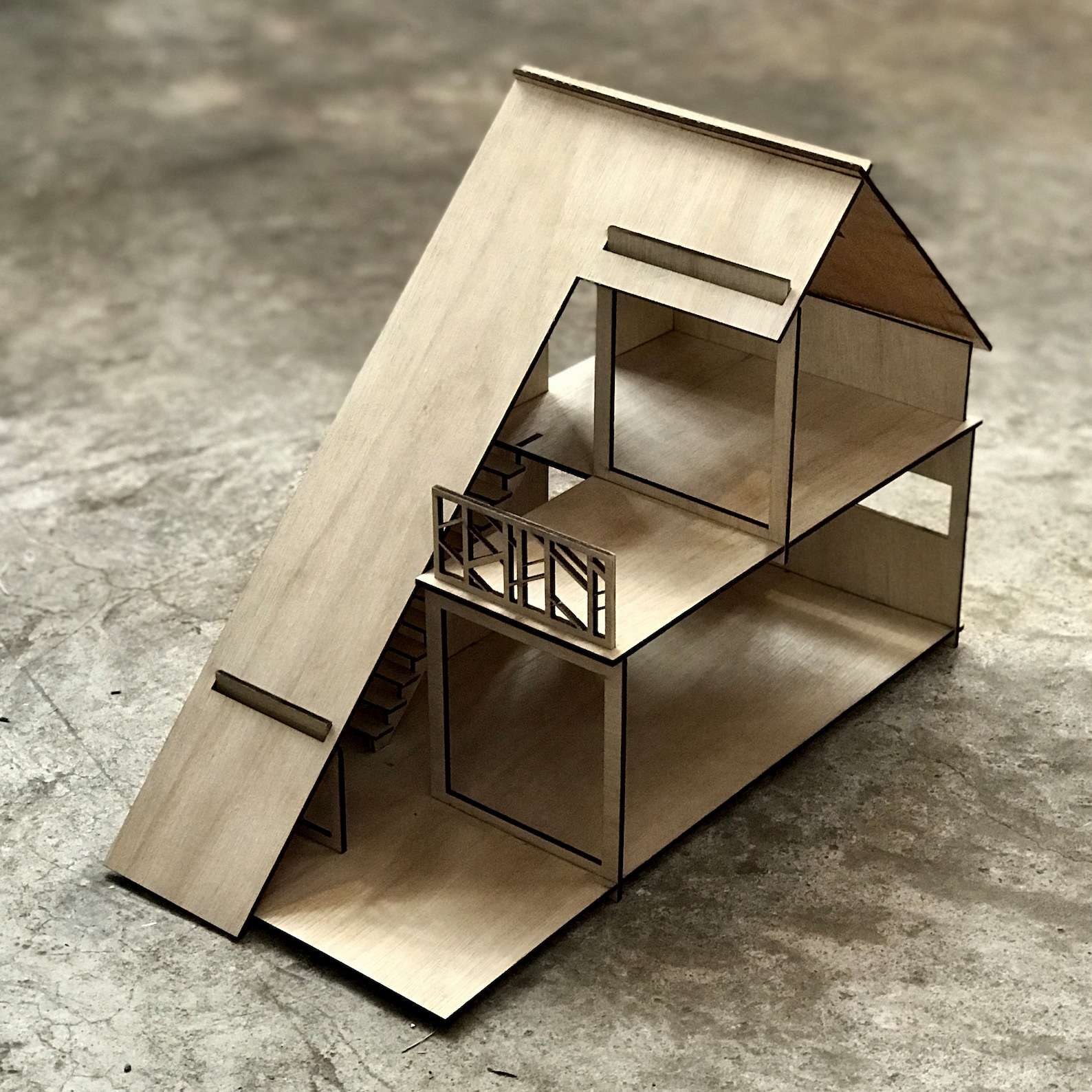 1:24 Miniature Tiny House, Wooden Dollhouse, Diy Kit - Etsy