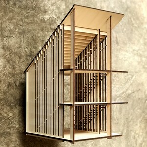 1:24 Miniature Stair House, Wooden Dollhouse, Diy Kit - Etsy