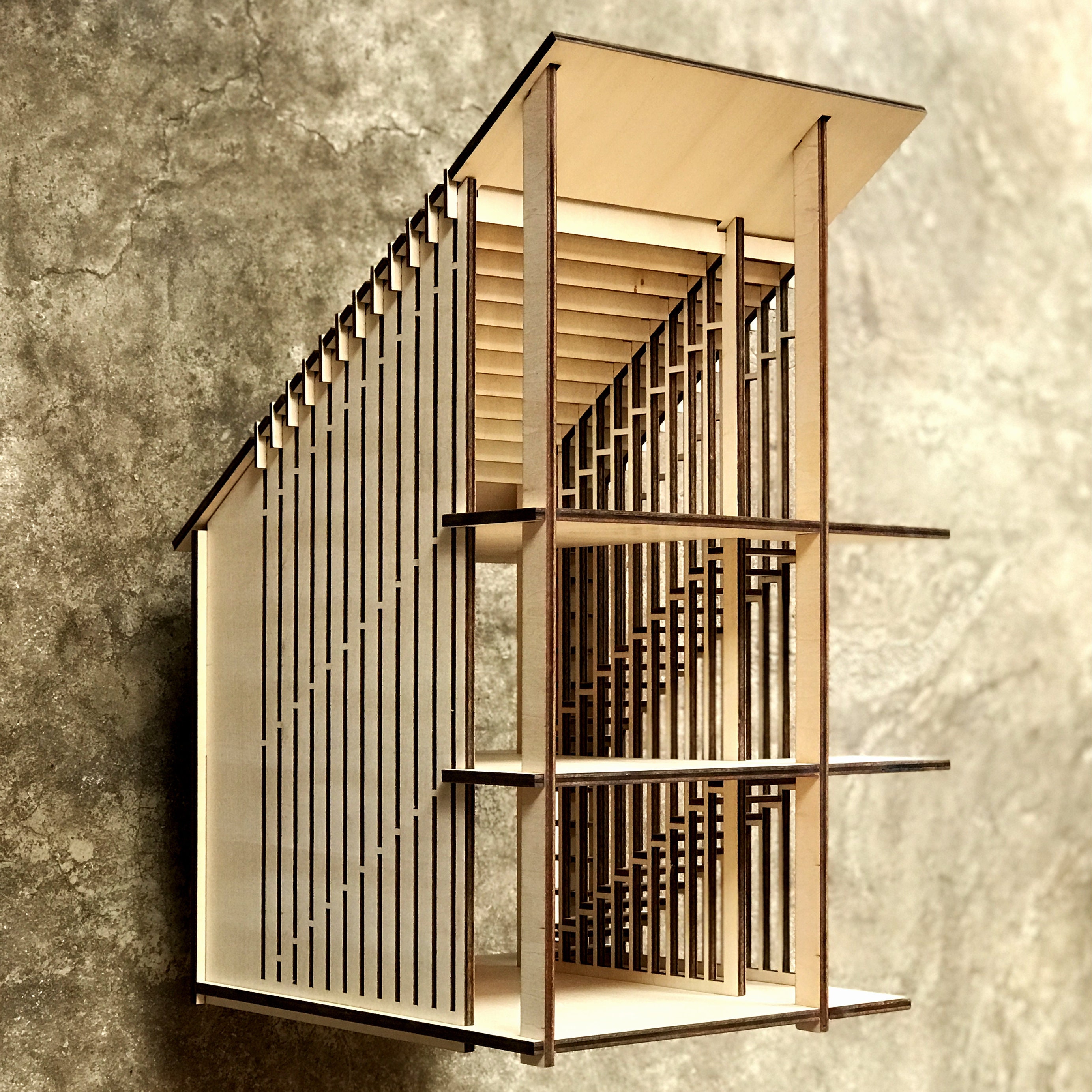 Stair House, Architectural Model Kit, 1:12 Scale Basswood, Glue-free ...