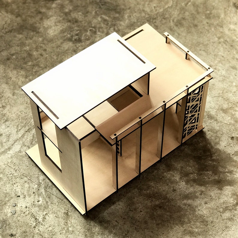 1:6 Miniature Cabin Type 03_vector File for Cnc, Laser Cutting(dxf, Eps ...