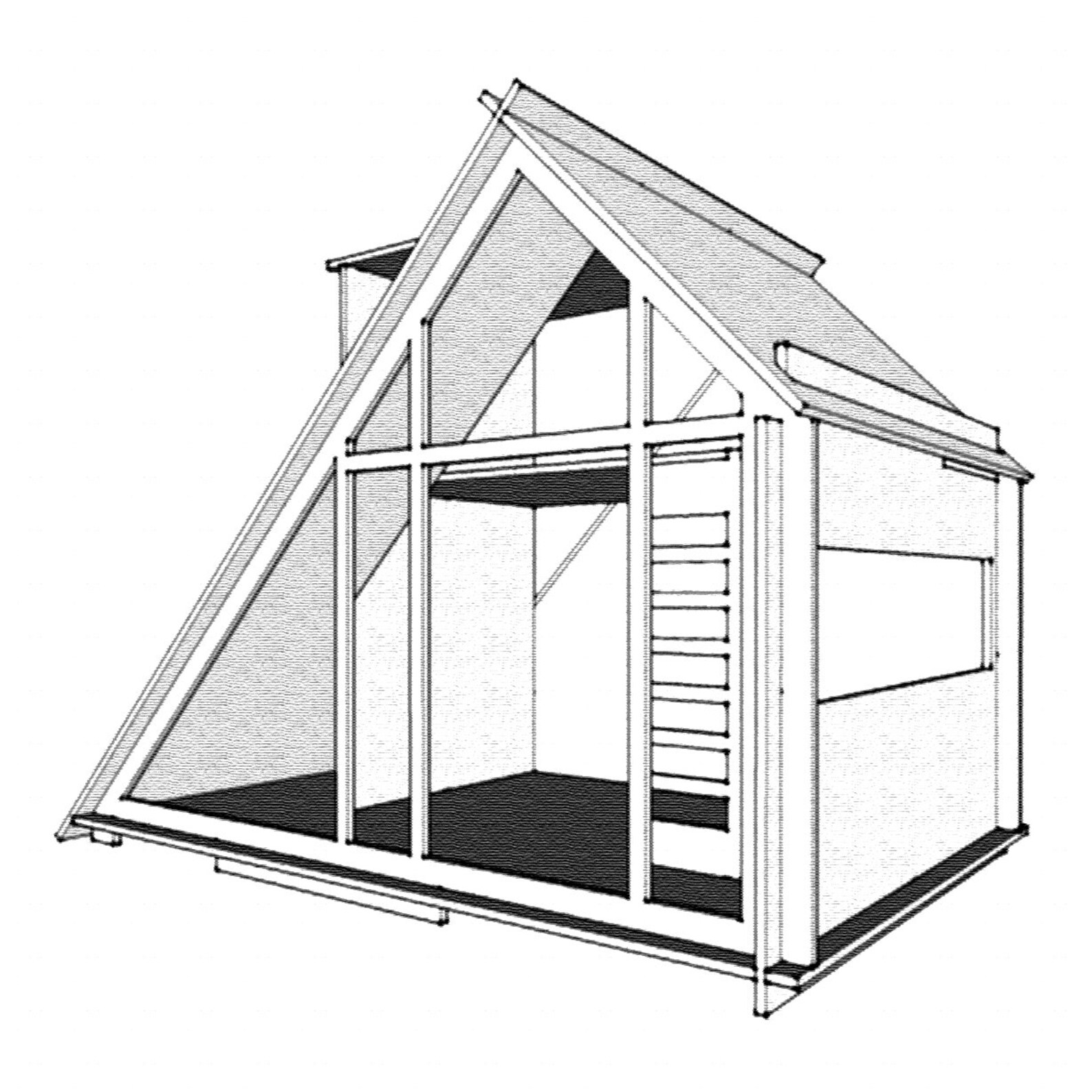 1:6 Scale Miniature Cabin Vector File, CNC Laser Cut, Dollhouse (svg ...