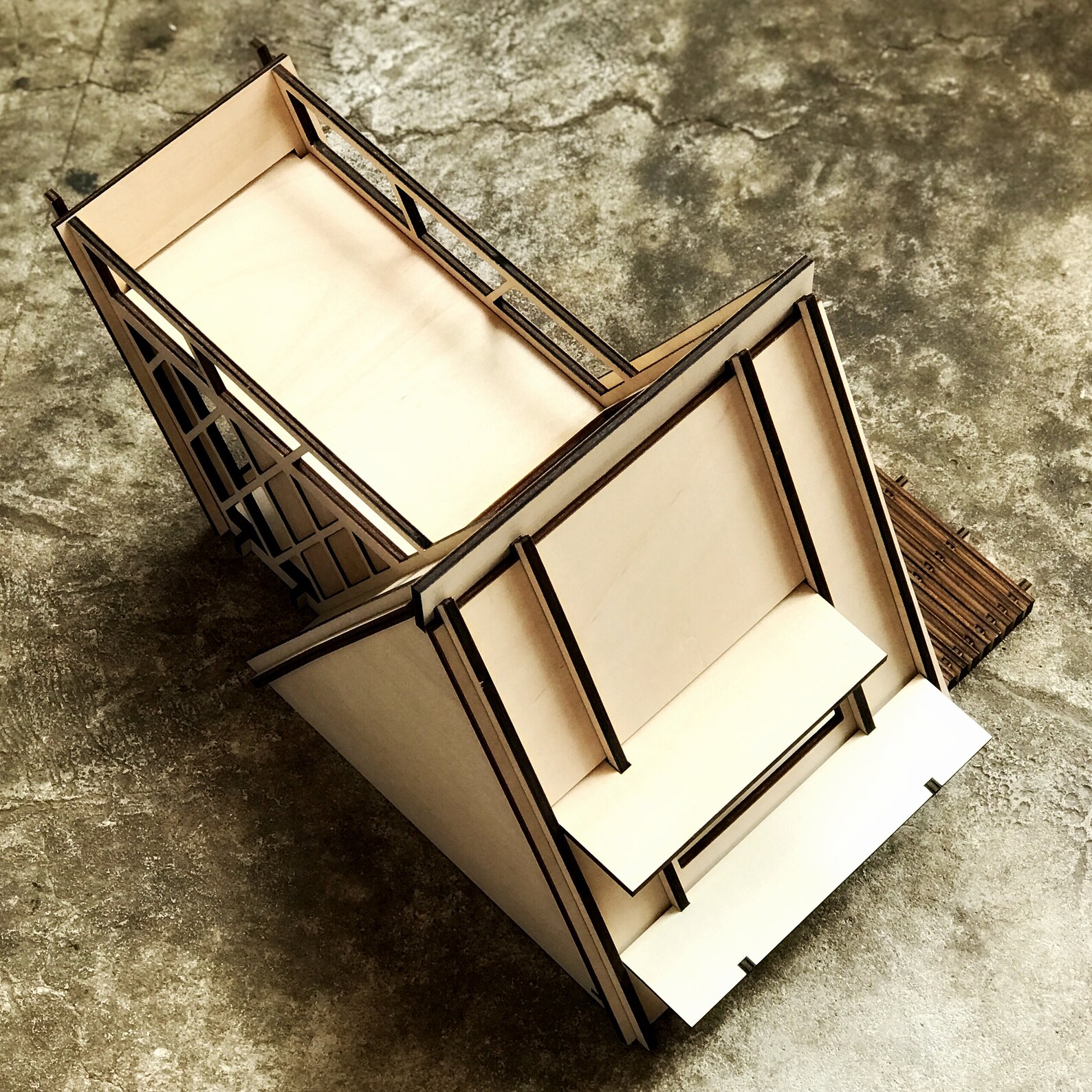 Expanded A-frame House, 1:12 Architectural Model Kit, Basswood, Glue ...