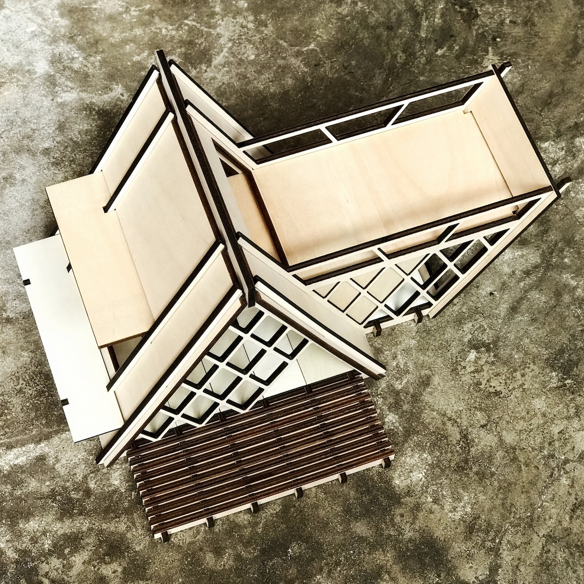 1:12 Miniature Expanded A-frame House Wooden Dollhouse Diy - Etsy