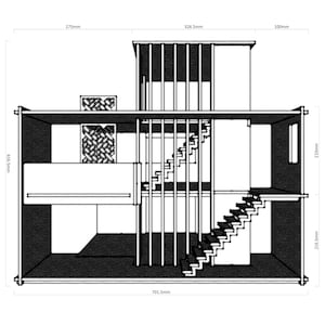 Double Layer House, 1:12 Architectural Model Kit, Basswood, Glue-free ...