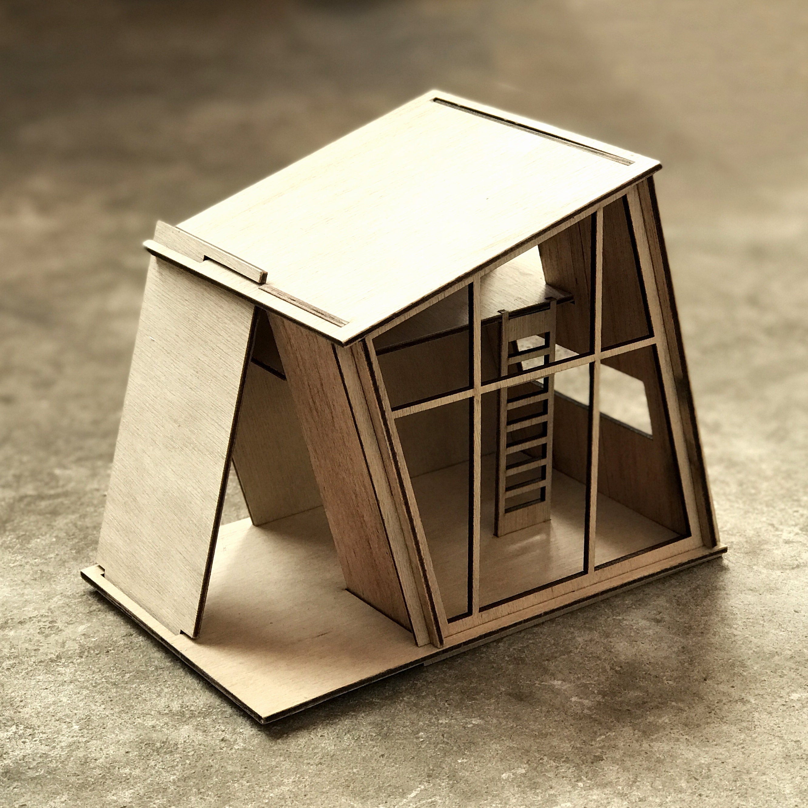 1:6 Miniature Cabin Type 02_vector File for Cnc Laser - Etsy