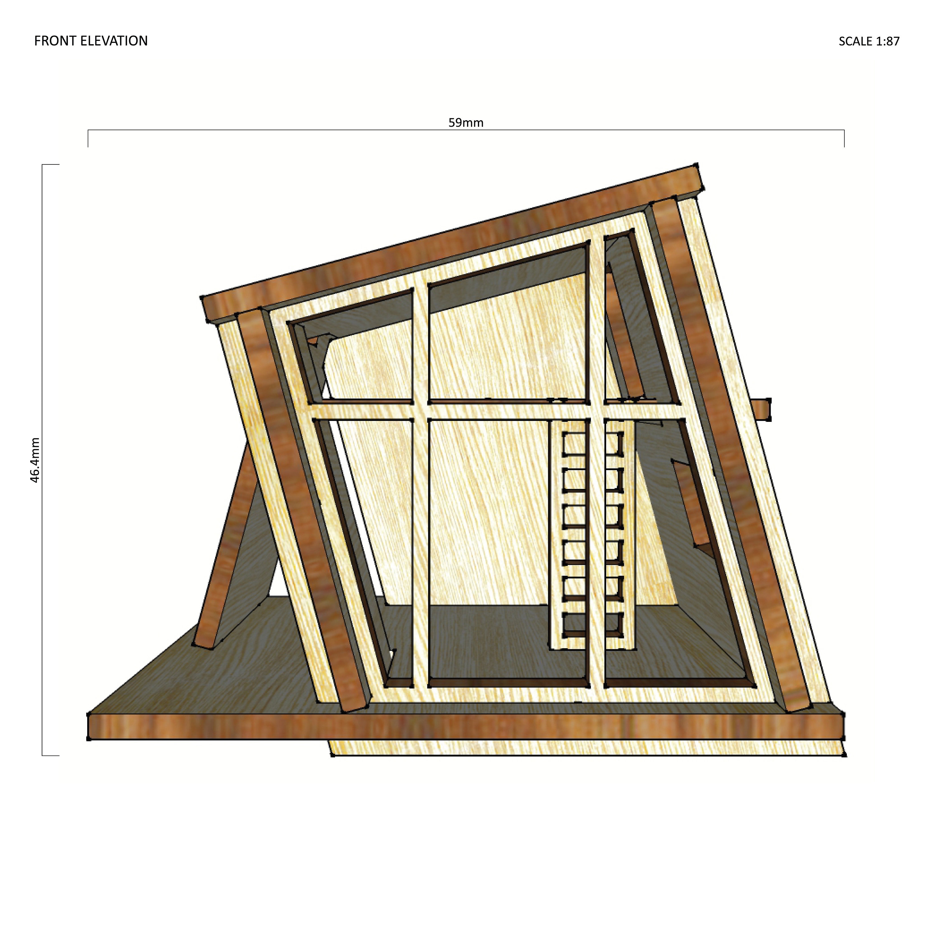 Miniature Cabin Laser Cut File, HO Train Scale (dxf, Eps, Ai, Svg) - Etsy