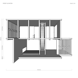 Panorama House, Architectural Model Kit, 1:24 Scale Basswood, Glue-free ...