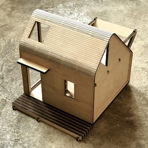 1:24 Miniature Little Forest Cabin, Wooden Dollhouse, Diy Kit - Etsy