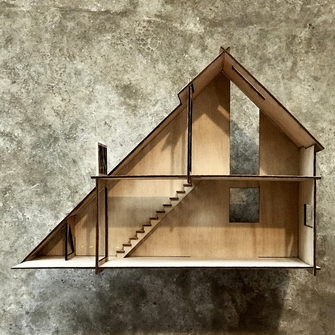 1:24 Miniature Tiny House Wooden Dollhouse Diy Kit | Etsy