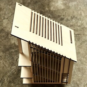 1:24 Miniature Stair House, Wooden Dollhouse, Diy Kit - Etsy