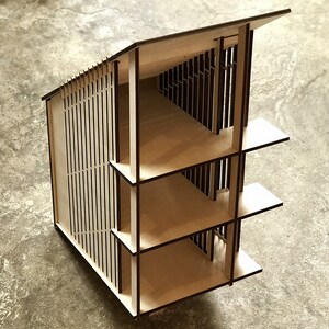 1:24 Miniature Stair House, Wooden Dollhouse, Diy Kit - Etsy