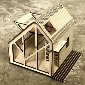 Little Forest Cabin, Architectural Model Kit, 1:12 Scale Basswood, Glue ...