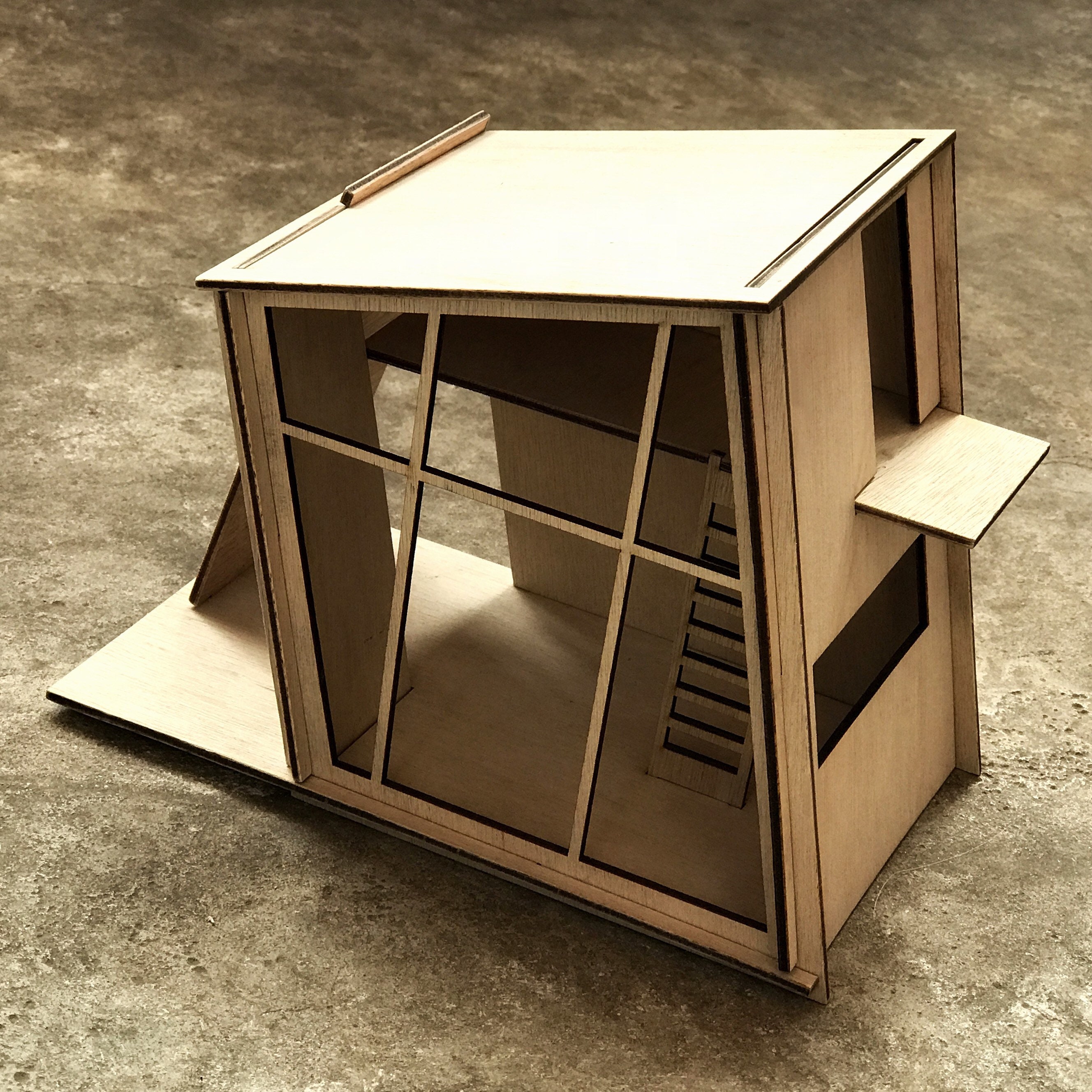 1:24 Miniature Cabin Type02 Wooden Dollhouse Diy Kit | Etsy