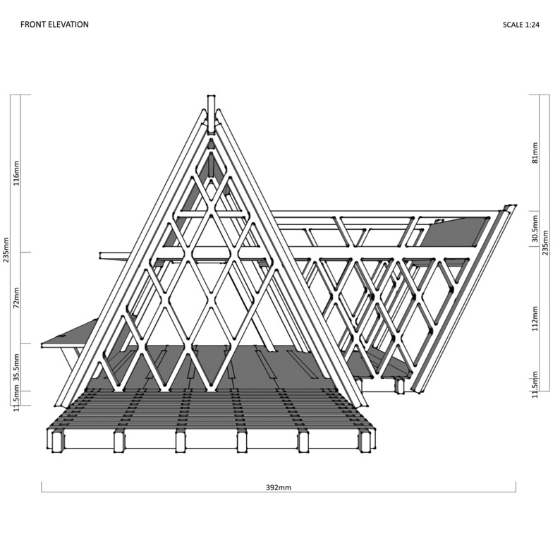 1:24 Miniature Expanded A-frame House Wooden Dollhouse Diy | Etsy