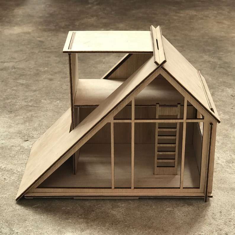 1:6 Scale Miniature Cabin Vector File, CNC Laser Cut, Dollhouse (svg ...