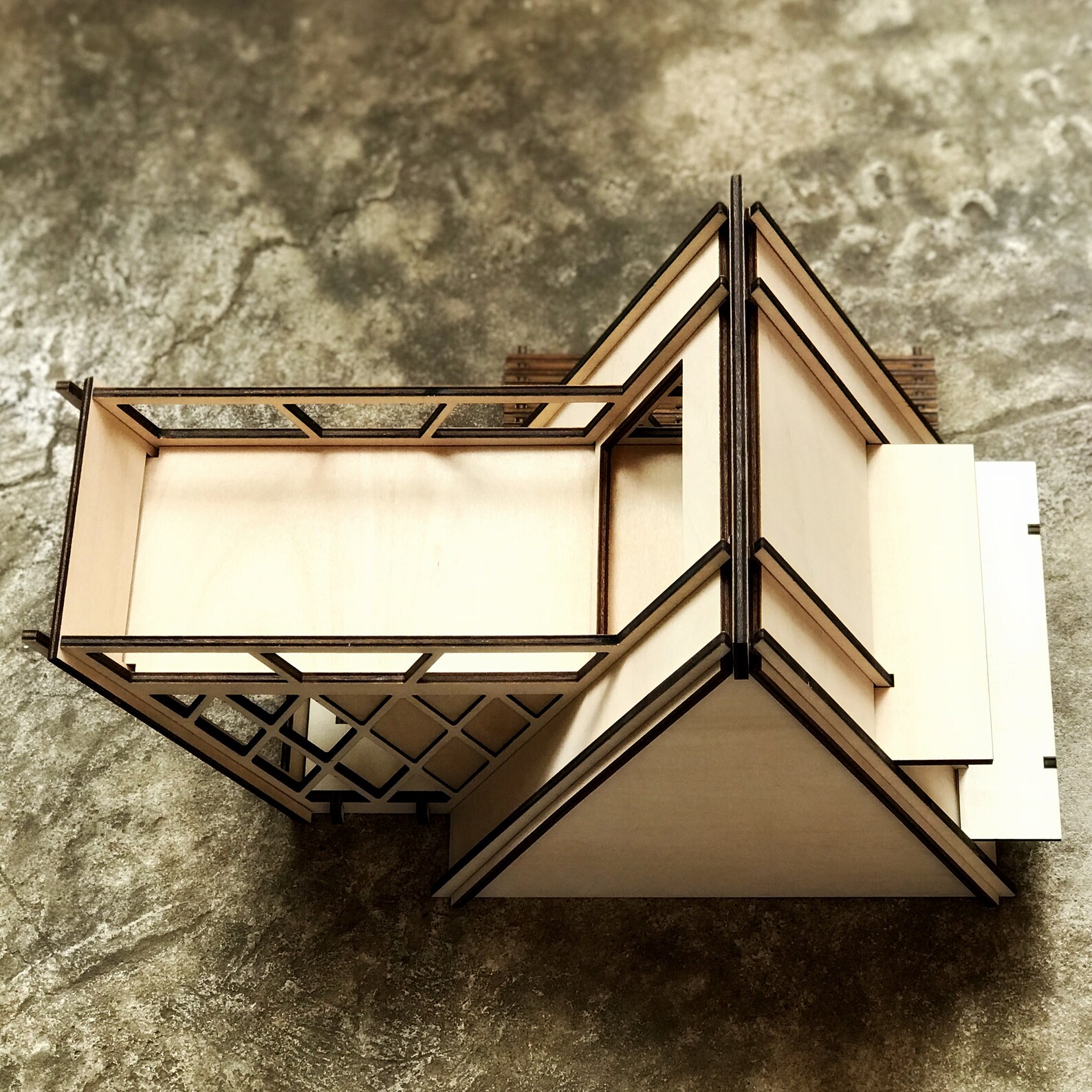 1:12 Miniature Expanded A-frame House Wooden Dollhouse Diy - Etsy