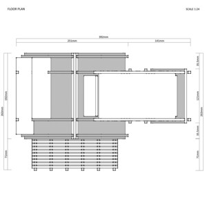 Expanded A-frame House, Architectural Model Kit, 1:24 Scale Basswood ...