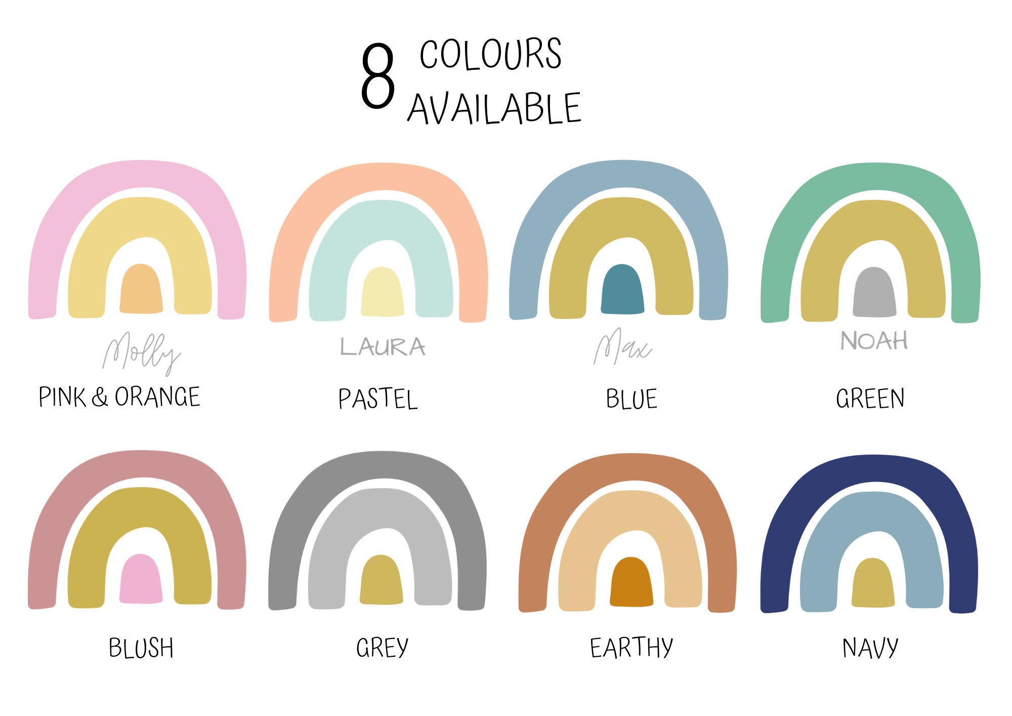 Rainbow Kids Prints Earth Tone Rainbow Neutral Tone Rainbow | Etsy