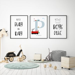 Train Personalised Nursery Print, Train Kids Poster, Todlers Room Train ...