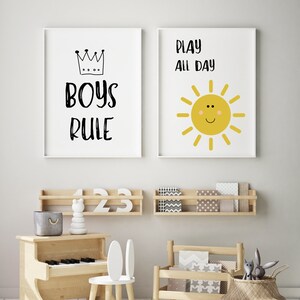 Play All Day Print, Play All Day Quote, Nursery Print, Nursery Decor ...