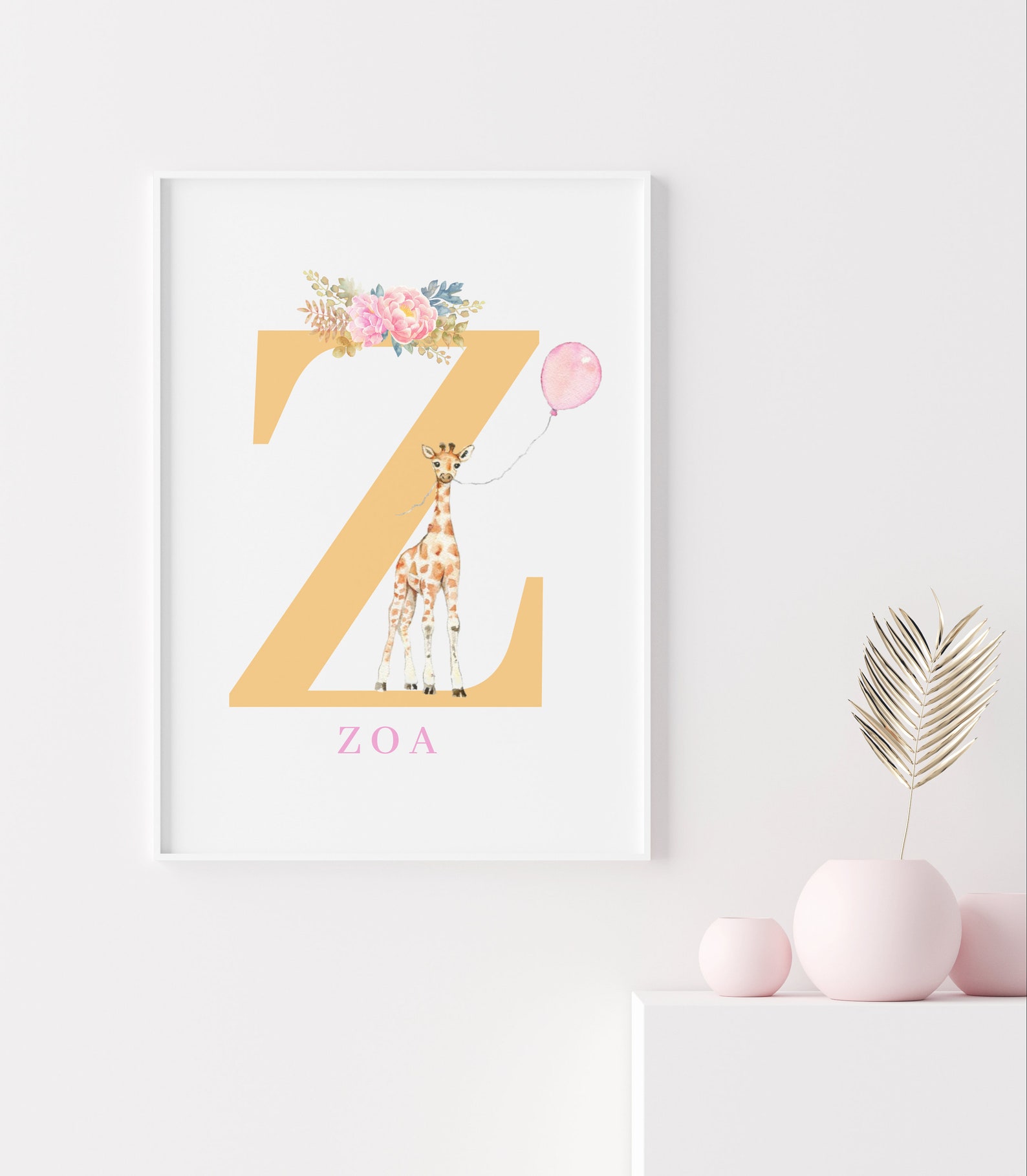 Personalised Initial Print, Initial Kids Print, Personalised Kids ...