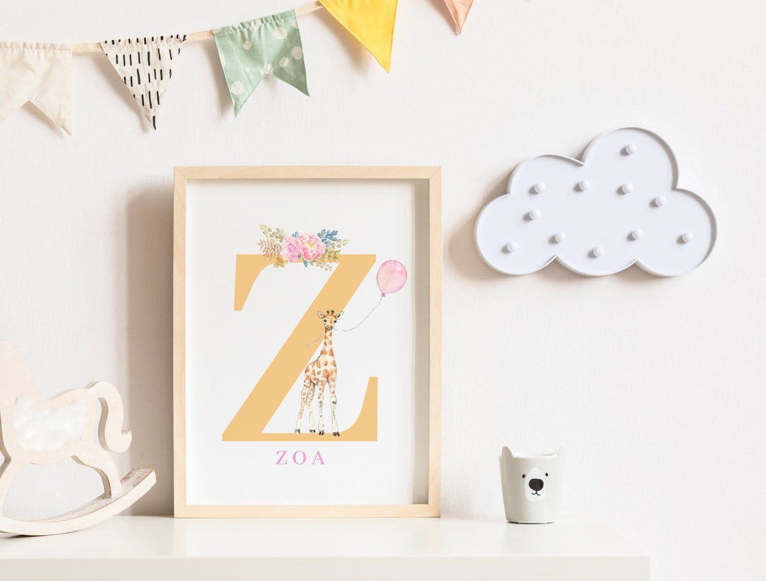 Personalised Initial Print, Initial Kids Print, Personalised Kids ...
